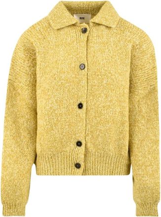 SOLOTRE Strickjacke mit Sonnenkragen - - Knitwear - Damen - Gelb - S