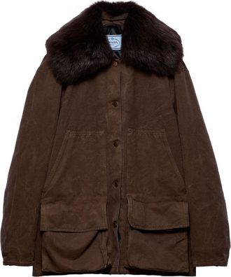 Prada Jacke aus Canvas - Braun