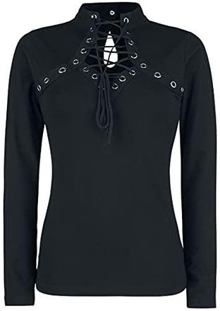 Poizen Industries Haut Amoret Femme T-Shirt Manches Longues Noir XS