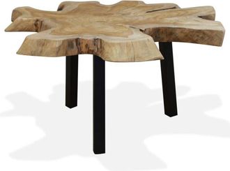 vidaXL vidaXL Couchtisch Massivholz Teak 80x70x38 cm
