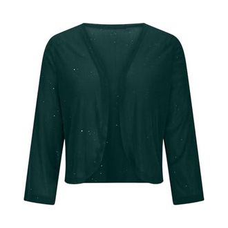 Generic Femmes Cardigan &agrave; paillettes &agrave; manches longues pour femmes - Bol&eacute;ro brillant paillet&eacute; &agrave; la mode d&eacute;coup&eacute; brillant bomber vestes de soir&eacute;e couverture d&eacute;