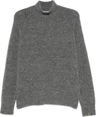 Alpha Studio Homme, Pulls, Gris, Taille: M Pull à col roulé rayé gris