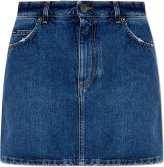 Dolce & Gabbana Femme, Jupes, Bleu, Taille: 36 FR Jupe en jean