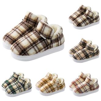 Generic Pantoufles en mousse &agrave; m&eacute;moire de forme pour femme, antid&eacute;rapantes, dos ferm&eacute;, chaussures chaudes &agrave; enfiler pour int&eacute;rieur et ext&eacute;rieur, caf&eacute;, 39 EU