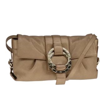 Bulgari Pre-owned Leder Schultertasche - - Pre-owned - Damen - Braun - ONE SIZE