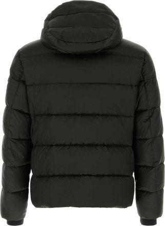 Moorer Mens Dark Green Nylon Brett Down Jacket Giubbini