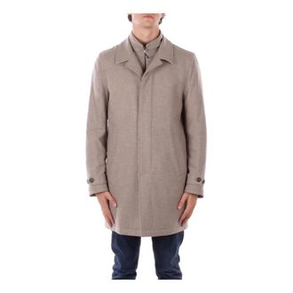 Fay Homme, Manteaux, Gris, Taille: XL Veste en laine pour homme avec boutons et fermeture &eacute;clair