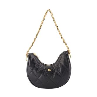 Burberry Umh&auml;ngetasche mit Hufeisenkette - - Bags - Damen - Schwarzk - ONE SIZE