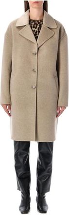 Anine Bing Femme, Manteaux, Beige, Taille: 36 FR Manteau Classique en M&eacute;lange de Laine