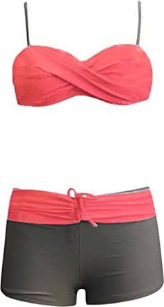 Generic Bikini pour femme - &Eacute;l&eacute;gant et sexy - Deux pi&egrave;ces - Triangle - Col en V - Maillot de bain push-up - Maillot de bain ventre plat - Bas de bikini - Sout