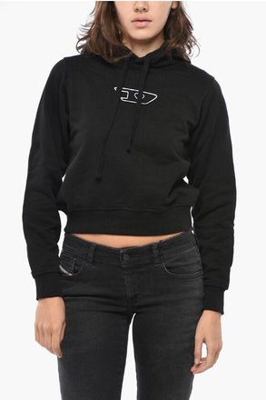 Diesel Brushed Cotton REGGY Cropped Fit Hoodie size Xxs