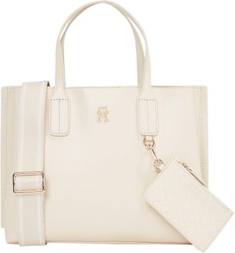 Tommy Hilfiger Damen Tote Bag Tasche Distinct Mini Klein, Beige (Sugarcane), Einheitsgröße