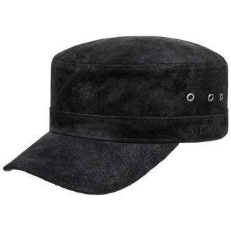 Stetson Raymore Pigskin Army Cap Military Urban Cap Leder Herren Damen Frühjahr Sommer schwarz One Size