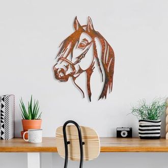 Hanah Home Hand-Painted Decorative Metal Wall Accessory, 38 x 53 cm | 100% Metal, 1.5 mm Thick | Unique Color Variations, Perfect for Home Decor