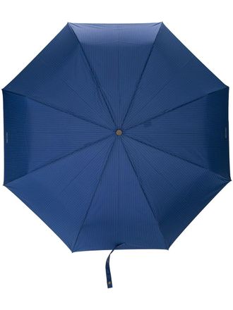 Moschino parapluie &agrave; fines rayures - Bleu