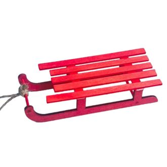 Generic Weihnachtsdekoration aus Holz mit Schlitten - rustikale Miniatur-Dekoration | Festliches Schlitten-Modell f&uuml;r Regale, Schlafzimmer, T&uuml;ren und B&uuml;cherre