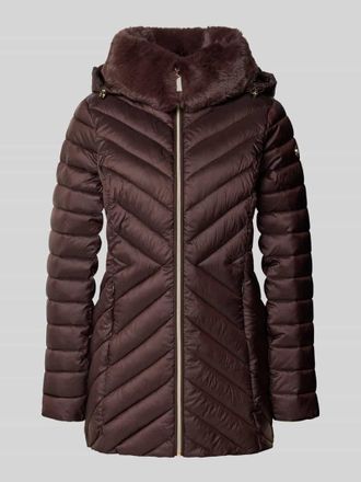 Michael Kors Steppjacke mit Steppn&auml;hten und Kapuze