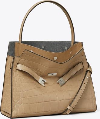 Tory Burch Kleine Lee Radziwill Double Bag mit Pr&auml;gung