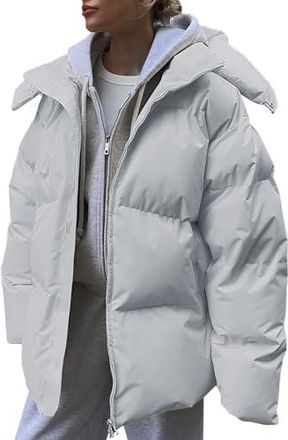 Generic Doudoune Chaude Manteau Femme Hiver Long Elegant Manteaux Épais D Hiver Pour Femmes Veste Parka Chaude En Coton Polaire Avec Capuche Amovible Doudoune