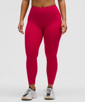 lululemon Wunder Train Leggings im Contour Fit mit hohem Bund für Frauen - 64 cm - Größe 4 in Pink Dragonfruit