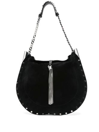 Isabel Marant sac porté épaule Oskan à franges - Noir
