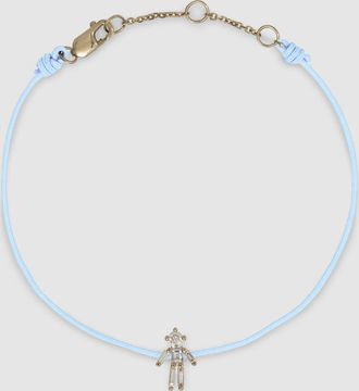 Little Ones Paris Bracelet Cordon Gar&ccedil;on Or Rose Diamants