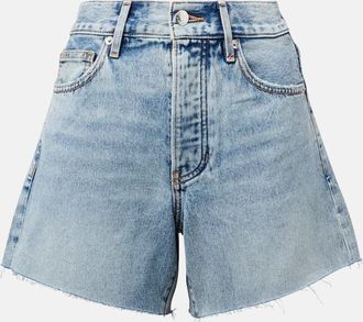 Veronica Beard Short à taille haute en jean