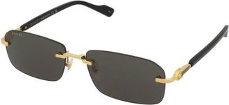 Gucci Metallrahmen Sonnenbrille - - Accessories - unisex - Gelb - 55 MM