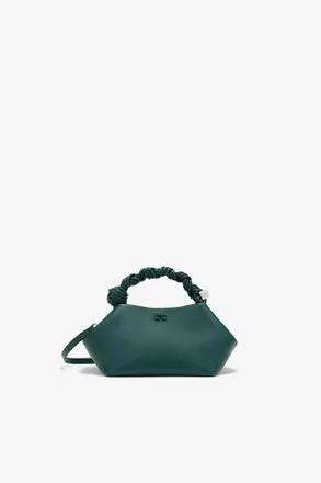 Ganni Kleine Bou-Tasche in Gr&uuml;n