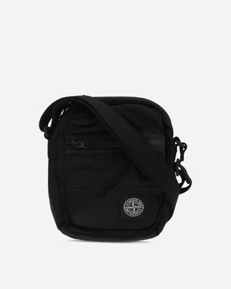 Stone Island Coated Nylon Metal Pouch Bag Black