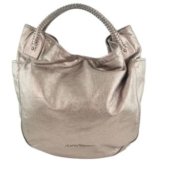 Ferragamo Sac &agrave; main Gunmetal en cuir Pre-owned - Femme - Pre-owned - Beige - Taille: ONE Size