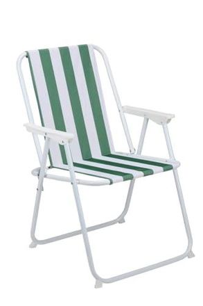 Lifetime Garden Klappstuhl - Campinstuhl Faltbar - Strandstuhl 51 x 46 x 76 cm - Multifunktionaler Anglerstuhl - Leicht zu Tragen - Klappbar und Leicht - Gr&uuml;n/Wei&szlig;