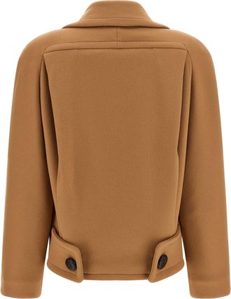 Stella McCartney Womens Beige Wool Coat Clothing