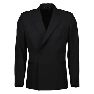 Dior Wollmohair Satin Detail Blazer - - Jackets - Herren - Schwarzk - M