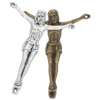 Valiclud 2 St&uuml;ck Herren Jesus Kruzifix Anh&auml;nger aus Massiver Legierung 52cm Gro&szlig;er Retro Kreuzanh&auml;nger f&uuml;r Halsketten und Armb&auml;nder Filigraner Religi&ouml;ser Schmu