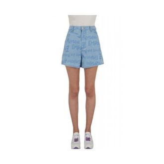 Emporio Armani J77 Denim Shorts - - Shorts - Damen - Blau - W27
