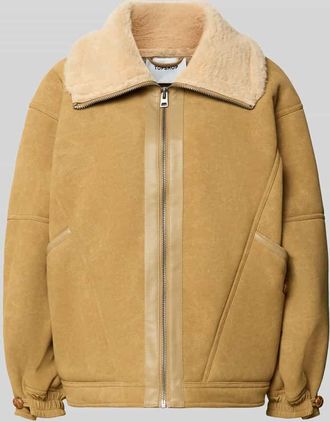Topshop Teddyjacke mit gro&szlig;em Umlegekragen