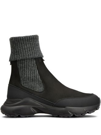 Tod's Tods Bottines Chelsea tricot&eacute;es en cuir