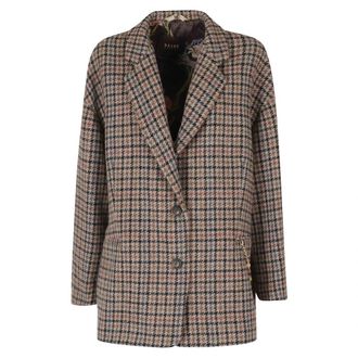 Bazar Deluxe Checked Coat - - Jackets - Damen - Braun - 2XS
