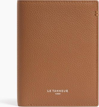 Le Tanneur Portefeuille vertical zipp&eacute; moyen mod&egrave;le Lucien en cuir grain&eacute;