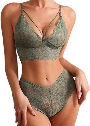 Generic 2026 Soutiens-gorge pour femmes Soutien-gorge nuages sexy bord en dentelle sans anneau en acier ensemble dos grande poitrine montrant petit gilet styl