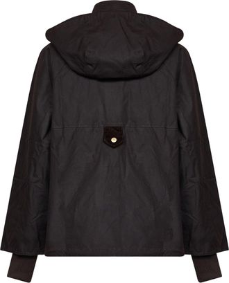 Barbour Waxed Cotton Hooded Jacket - Brown