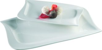 Mäser Mäser Serie La Musica, Plattenset rechteckig 2-teilig, Porzellan, weiß