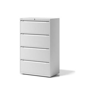 Bisley H&auml;ngeregistraturschrank Essentials, 4 H&auml;ngeregistratur H 304 mm, Metall, 696 Verkehrswei&szlig;, 47 x 80 x 130 cm