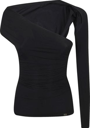 Elisabetta Franchi Femme, Tops, Noir, Taille: 38 FR Top en jersey