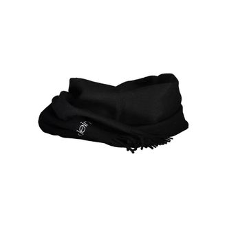 Calvin Klein Acrylic Ribbed Scarf Set - Black