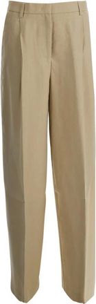 Mauro Grifoni Femme, Pantalons, Beige, Taille: 38 FR Pantalon droit &agrave; plis sur le devant