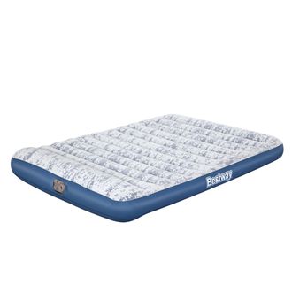Bestway 80 x 60 x 12/2.03m x 1.52m x 30cm Tritech Fashion Flock Air Mattress Queen Built-in AC Pump