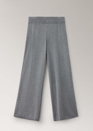 Mango Pantalon droit en 100 % coton doux gris - Femme - S - MANGO