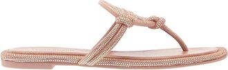 Tory Burch Tory Burch Sandalen - Miller Pink Flip Flops With Rhinestones - Gr. 10 - in Rosa - f&uuml;r Damen